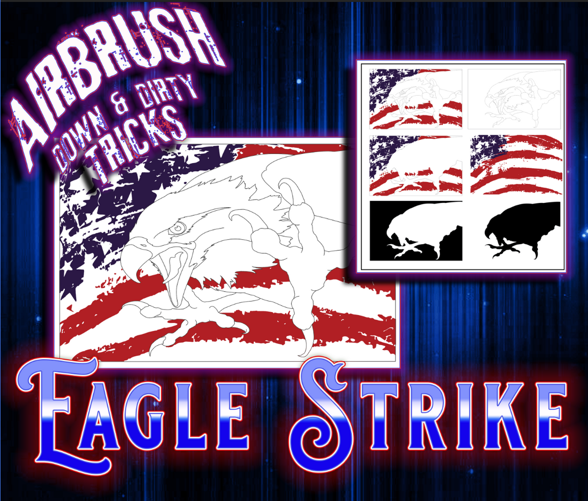 Eagle in Attack Mode – Vector File Set (Digital Download) – MacKay Fine Art